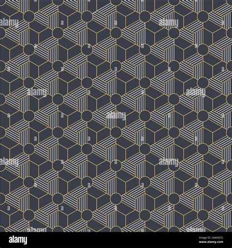 Abstract Seamless Pattern Modern Stylish Texture Linear Style Geometric Tiles With Triple