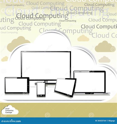 Cloud Computing Stock Vector Illustration Of Data Global 30420764