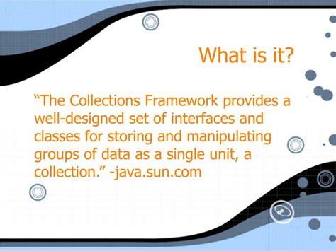 Ppt Java Collections Framework Powerpoint Presentation Free Download