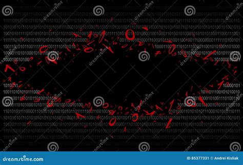 Binary Code On Black V2 6 Stock Vector Illustration Of Dispersion