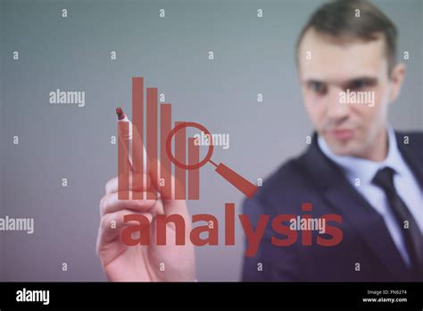 Businessman Drawing Graph Business Strategy As Concept Analysis Stock