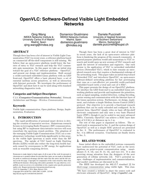 pdf openvlc software defined visible light embedded networks