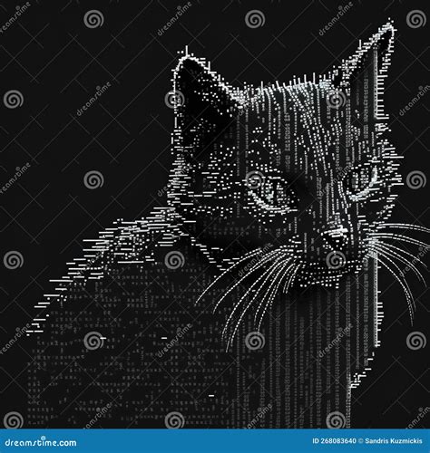 A Cat Ascii Art Generative Ai Stock Illustration Illustration Of