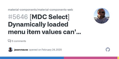 Mdc Select Dynamically Loaded Menu Item Values Can T Be Set Programmatically Issue
