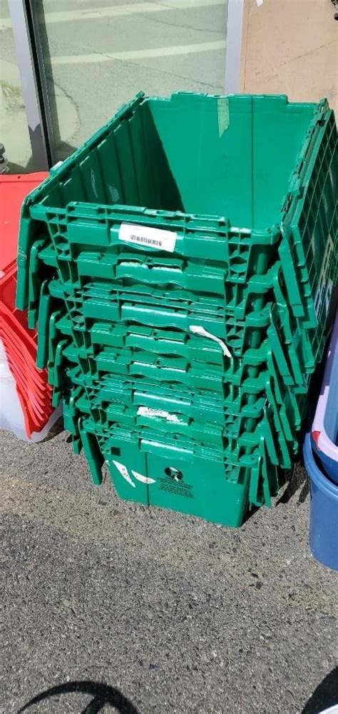 8 Stackable Storage Totes With Built In Lids