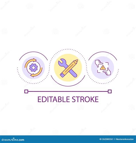Fixing Problem Loop Concept Icon Stock Vector Illustration Of