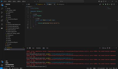 vscode 运行时script出错 编程语言 csdn问答