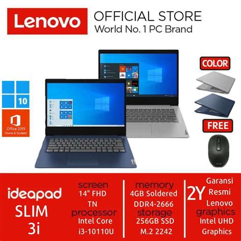 Jual Lenovo IdeaPad 3 14IML05 Slim 3i EAID EBID Notebook Core I3 10110U 4GB 256GB SSD Win 10
