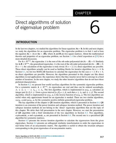 Solution Chapter 6 Direct Algorithms Of Solution Of Eigenvalue Problem