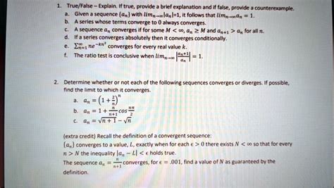 solved true false explain if true provide brief explanation and if