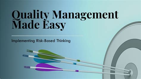 Risk Based Thinking Enhancing Quality Management 🎯