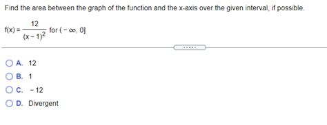 solved find the area between the graph of the function and