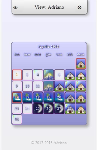 Shift Scheduler Selection Page