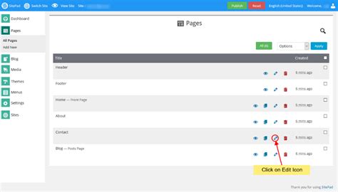masukkan judul situs kustom pada website builder sitepad