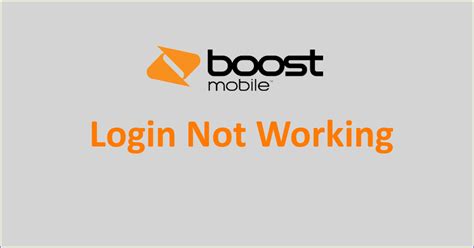 How To Fix Boost Mobile Login Not Working Networkbuildz