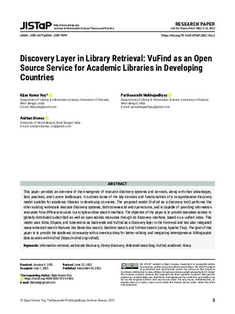 (PDF) Discovery Layer in Library Retrieval: VuFind as an Open Source ...