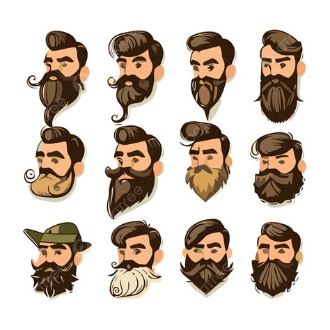 머리카락과 수염 만화 일러스트 얼굴 클립 아트 벡터 만화 일러스트 벡터 일러스트 얼굴 일러스트 Png 일러스트 및 벡터 에 대한 무료 다운로드 Pngtree
