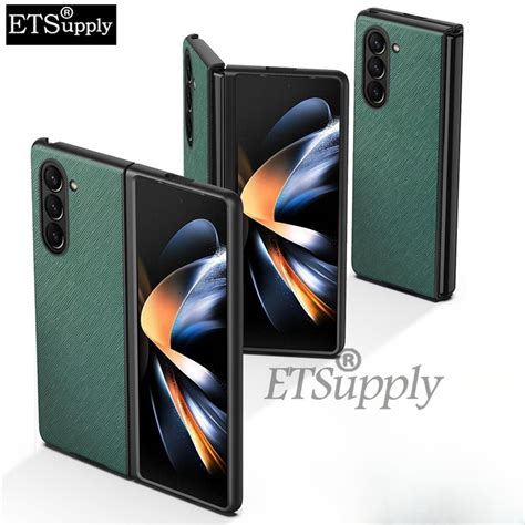 Jual Sarung Telefon Samsung Galaxy Zfold Zfold Tekstur Silang Kulit Penutup Belakang Lembut