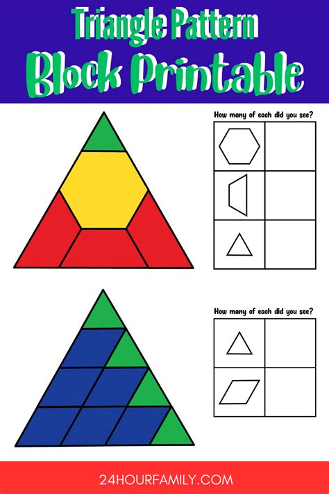 Stem Mats Free Triangle Pattern Blocks For Preschool And Kindergarten
