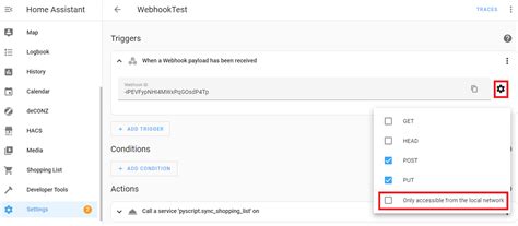 remote webhooks configuration home assistant community
