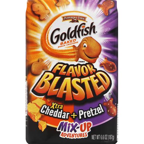 Pepperidge Farm Goldfish Baked Snack Crackers Xtra Cheddar Pretzel