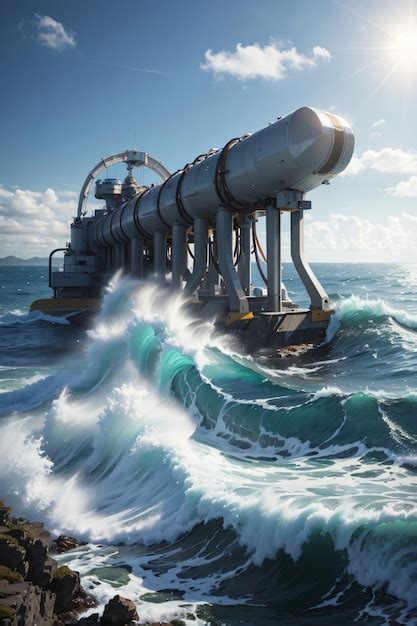 Premium Ai Image Tidal Energy Extraction