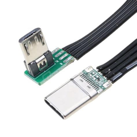 Usbc Cable Thin Ribbon Fpc Cable Usb Typec 90 Degree Angled Up To