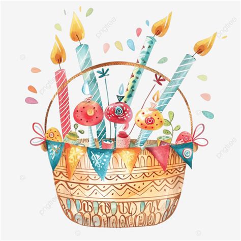 자유형 생일 축하 선물 바구니 벡터 삽화 생일 축하 해요 선물 선물 상자 Png 일러스트 및 이미지 에 대한 무료 다운로드