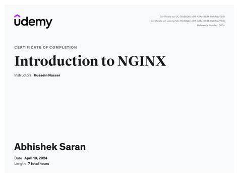 Abhishek Saran Bishnoi On Linkedin I Finished The Course Introduction To Nginx By Hussein