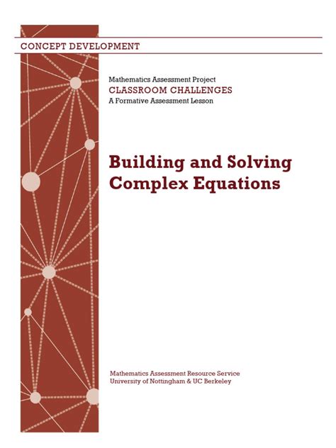 Building And Solving Complex Equations R1 Pdf Equations Multiplication