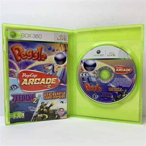 Popcap Arcade Vol 2 Xbox 360 Wmanual Peggle Feeding Frenzy 2 Heavy