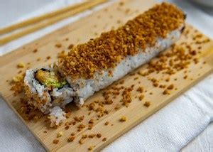 Homemade Crunchy Roll Sushi Recipe With Shrimp Tempura And Crispy Topping