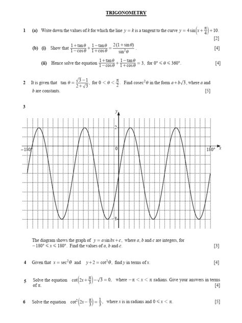 Chap 9 Trigonometry Pdf Trigonometric Functions Equations