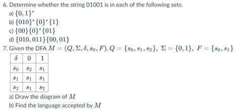 Solved Determine Whether The String Is In Each Of Chegg