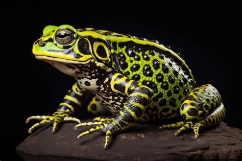 Premium Ai Image Beautiful Green Toad Closeup