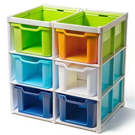 Plastic Multi Purpose Storage Cube With Stackable Compartments Stock