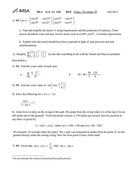 problem set 10