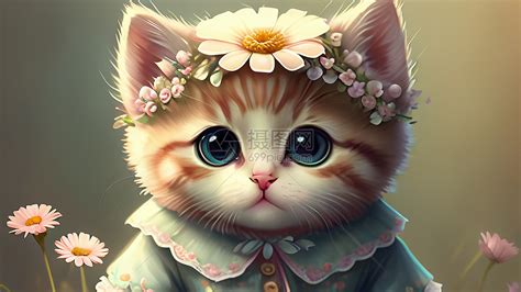 可爱小猫咪插画图片下载 正版图片402434544 摄图网