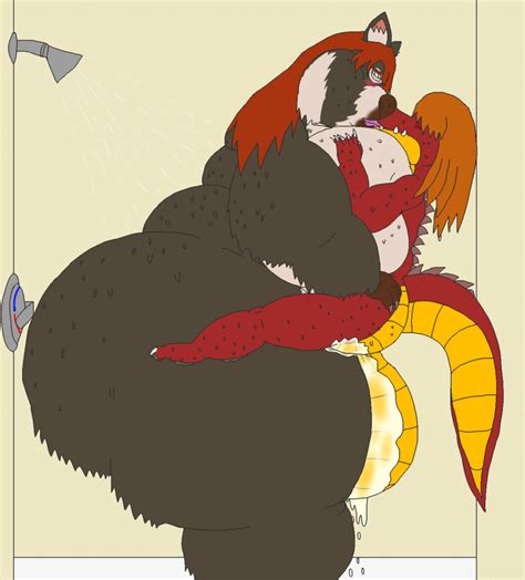 Rule 34 After Sex Alligatorid Alythewolfcat Anthro Balls Big Balls Big Breasts Bodily Fluids