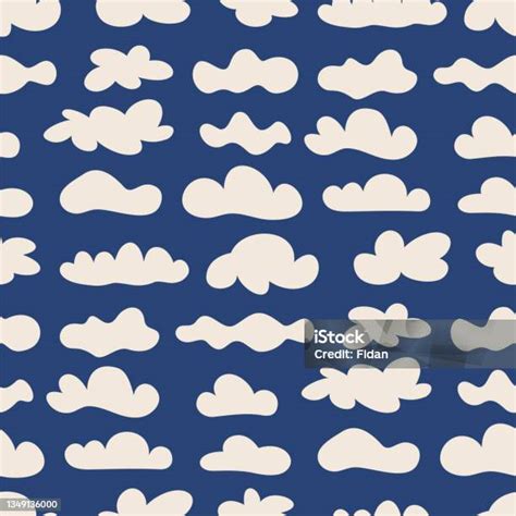 원활한 벡터는 하늘 패턴을 흐리게합니다 디자인 직물 직물 등을위한 세련된 패턴 구름에 대한 스톡 벡터 아트 및 기타 이미지 구름 구름 풍경 귀여운 Istock