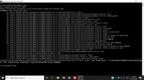 shopify serve crashes on initial run · issue 901 · shopify shopify cli