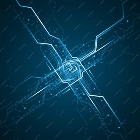 Premium Vector Circuit Board Background Abstract Technology Illustration