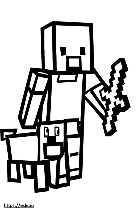 Cute Minecraft For Coloring