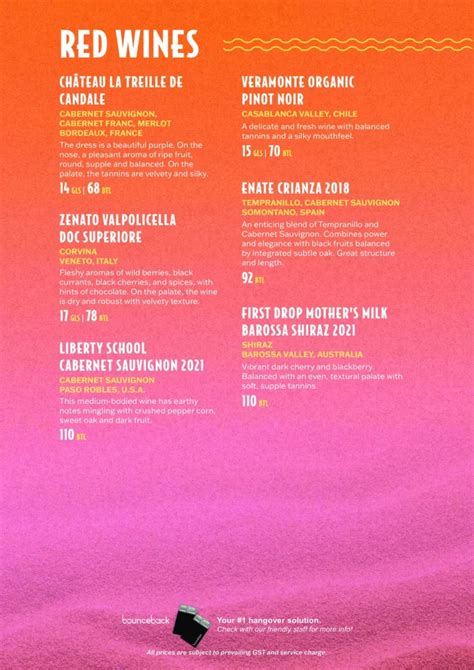 Tipsy Flamingo Menu Singapore Prices And Promos Updated 2025