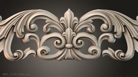 Symmetrycal Onlays Pattern Decor Design Nks 2328 3d Stl Model For Cnc