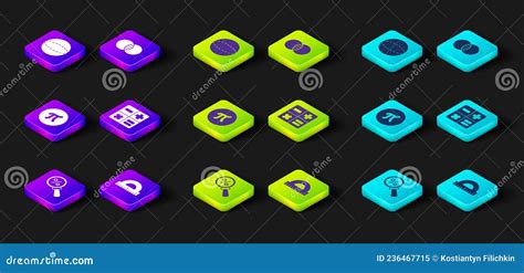 Set Magnifying Glass With Percent Protractor Pi Symbol Calculator Mathematics Sets A And B