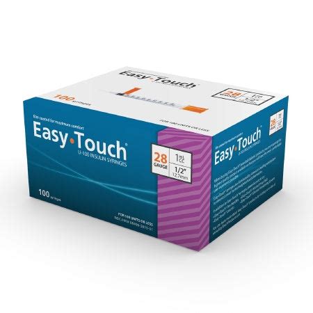 Easytouch™ 1cc X 28g X 12 Insulin Syringes Box Of 100