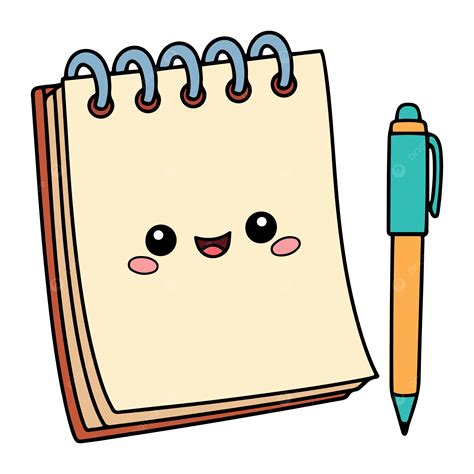 Cartoon Pencil And Notebook