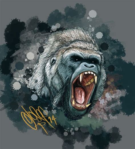 Gorilla Drawing Roar