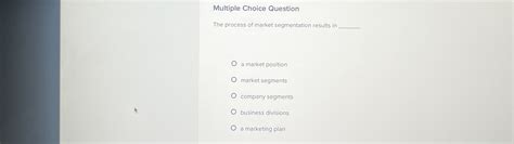 solved multiple choice questionthe process of market